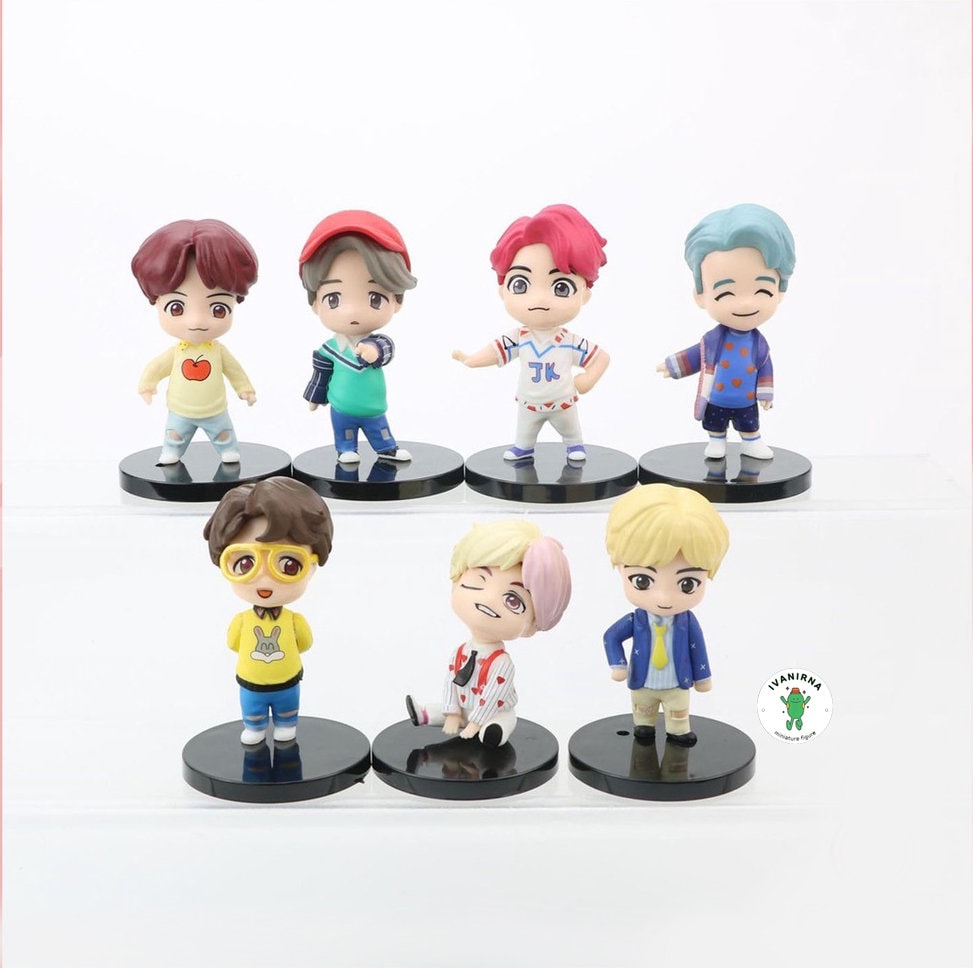 Kpop Tiny Tan Figure Set 7 Pcs, Action Figure Kpop Idol Boys, Miniature ...