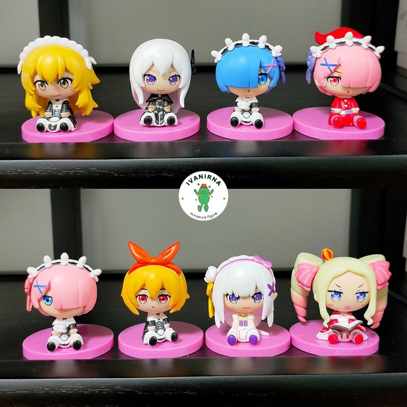 Anime Tiny Figure Set 8 Pcs, Manga Mini Figure, Miniature Girls - Etsy