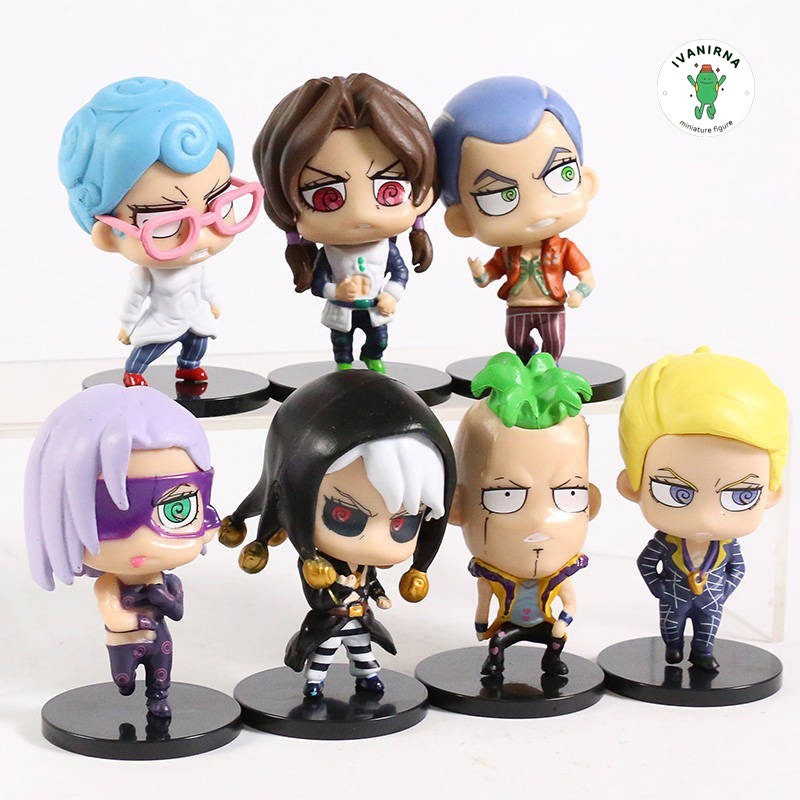 Anime Adventure Golden Wind Villain Set 7 Pcs, Action Figure Anime ...