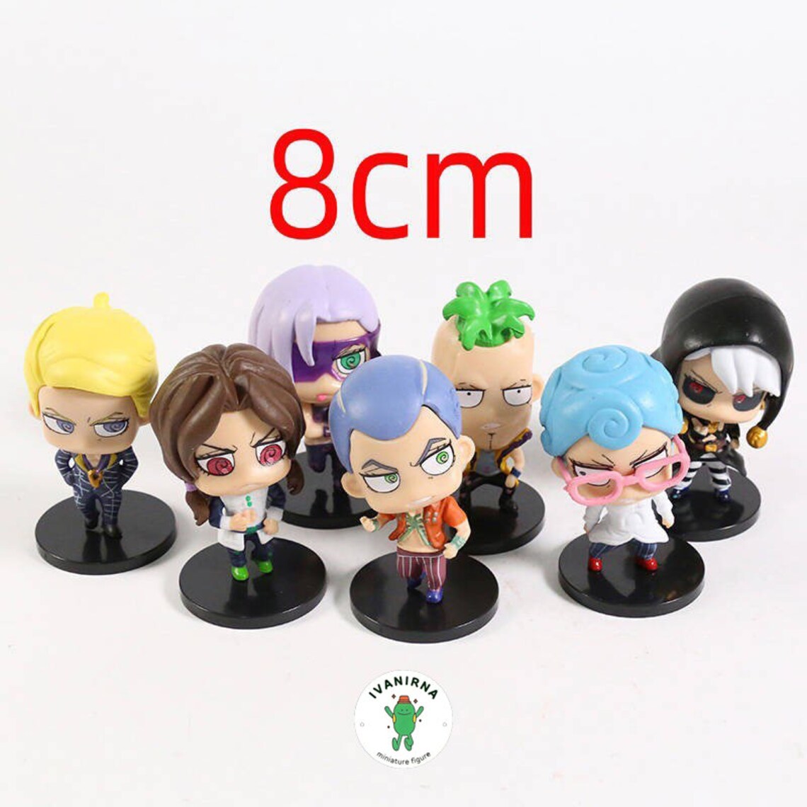 Anime Adventure Golden Wind Villain Set 7 Pcs, Action Figure Anime ...