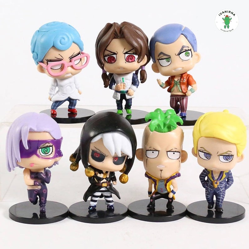 Anime Adventure Golden Wind Villain Set 7 Pcs, Action Figure Anime ...