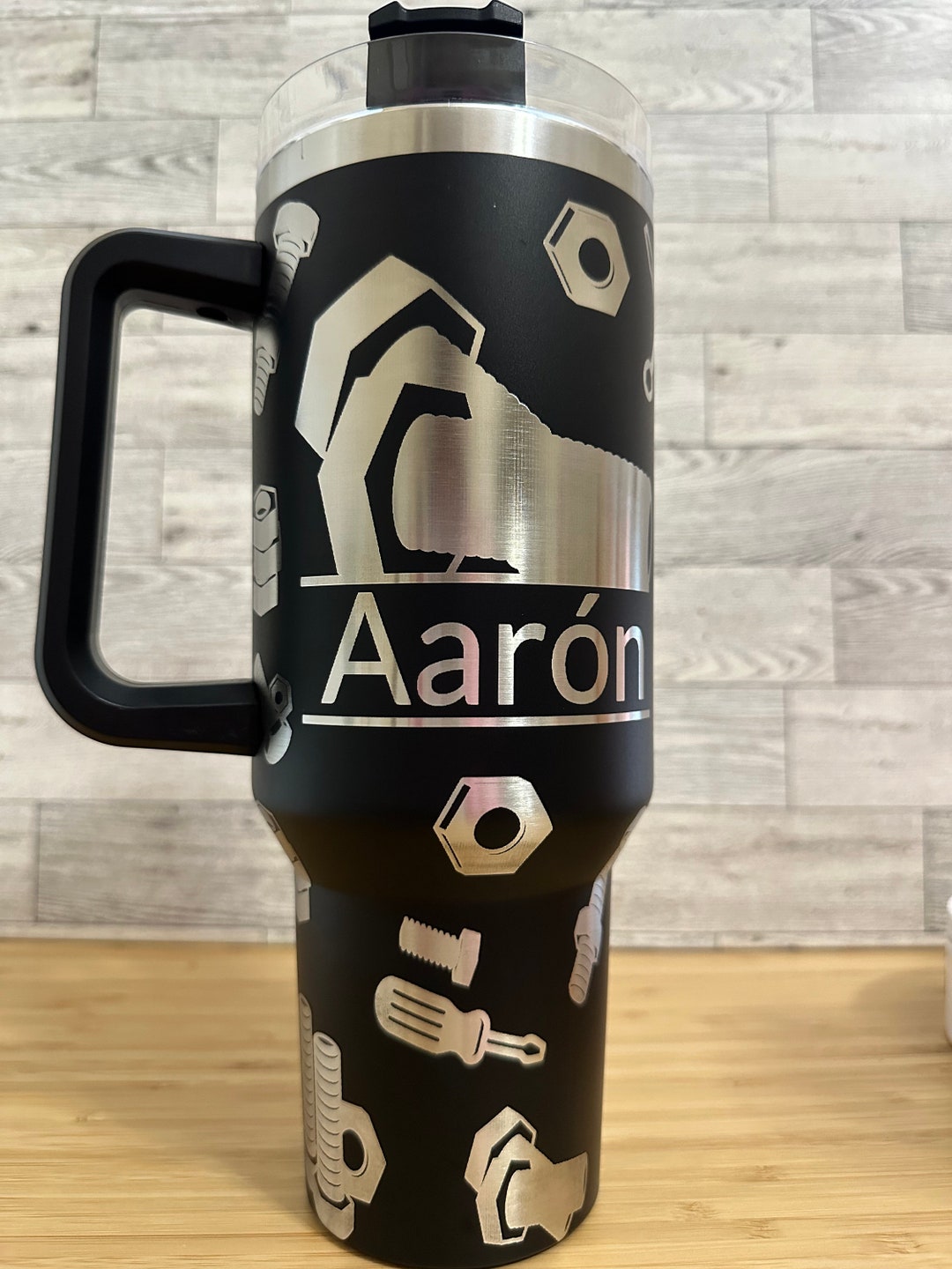 40 Oz Screws and Bolts, Mechanical, Personalized Tumbler Full Wrap ...