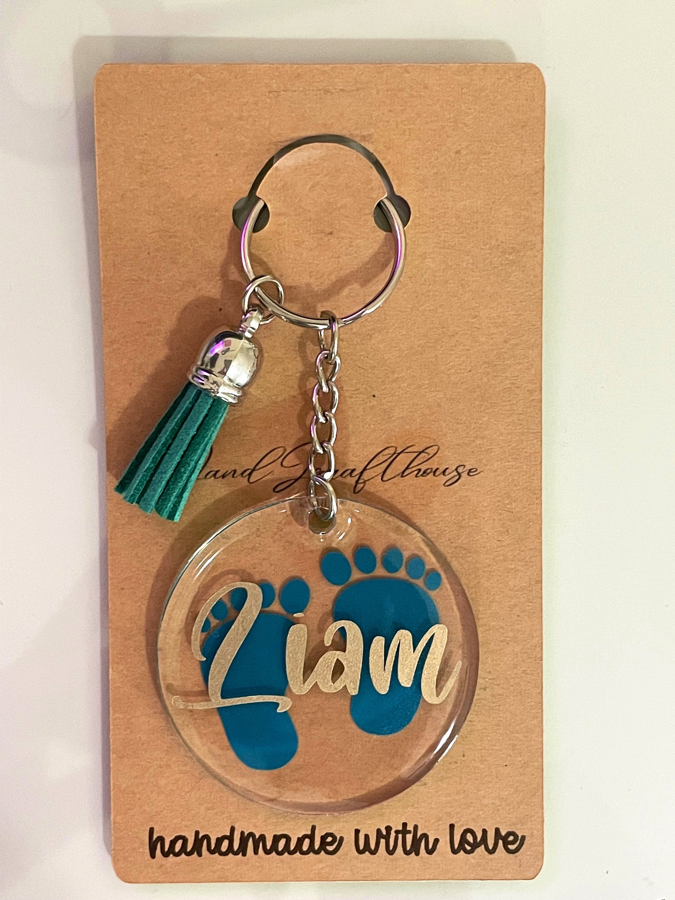 Personalized Baby Feet Keychain: Keepsake Gift - Etsy