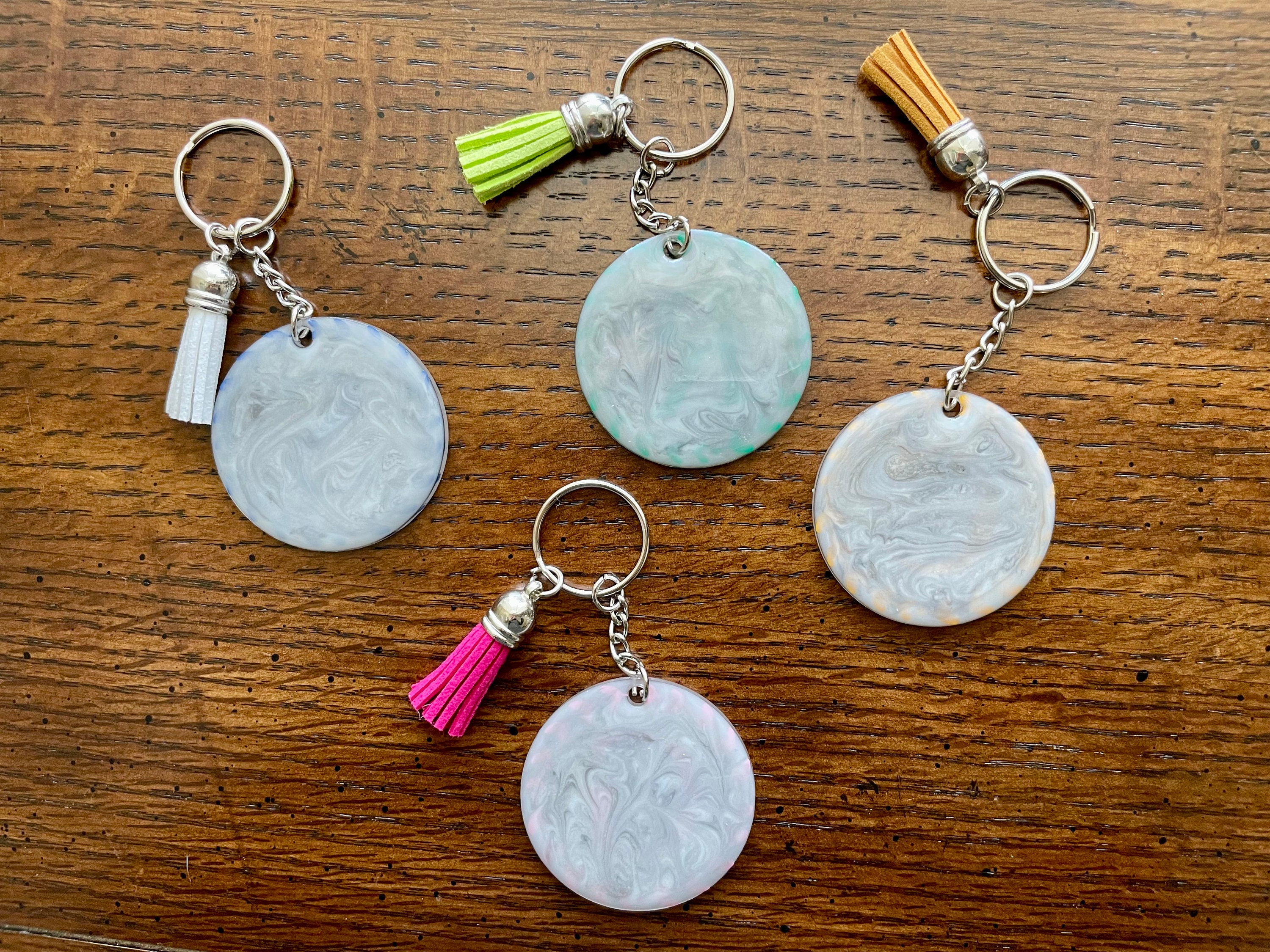 Marble Colored Monogram Personalized Acrylic Keychains - Etsy