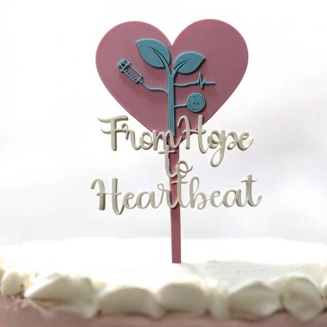 3D Printed IVF Cake Topper – Fertility Milestone Decor, Embryo Transfer ...