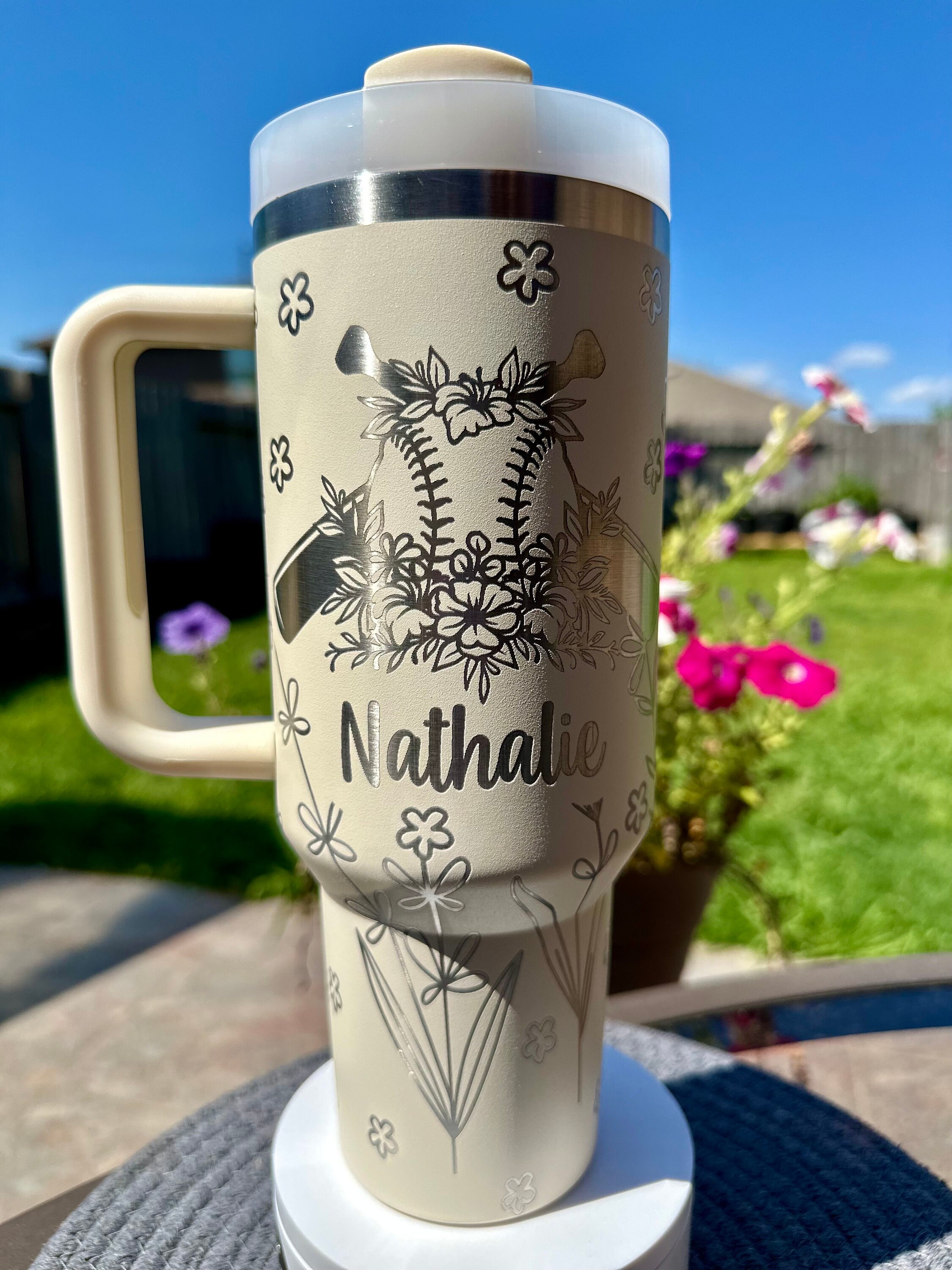 Custom 40 Oz Quencher/tumbler Laser Engraved, Full Wrap, Personalized ...