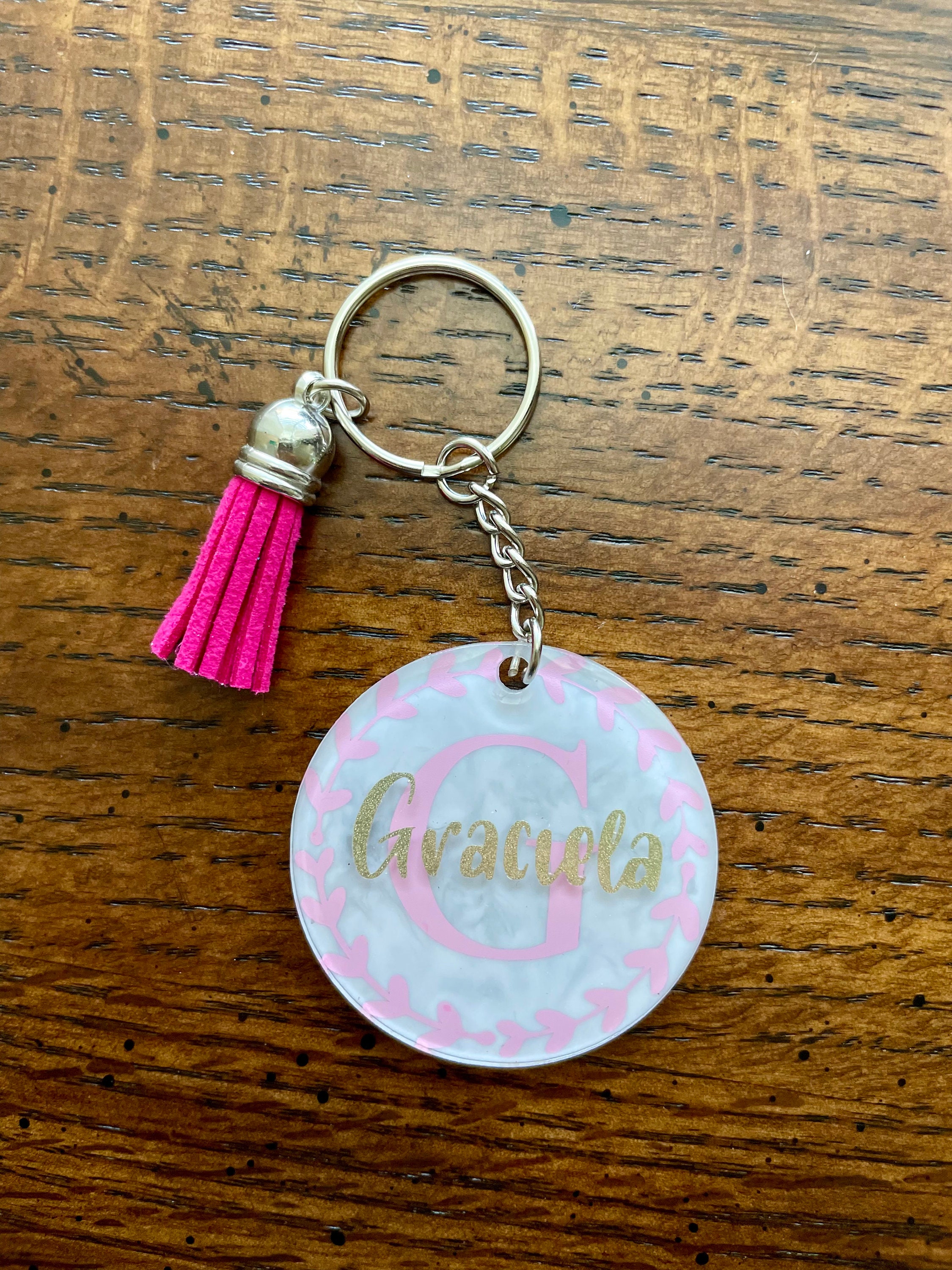 Marble Colored Monogram Personalized Acrylic Keychains - Etsy