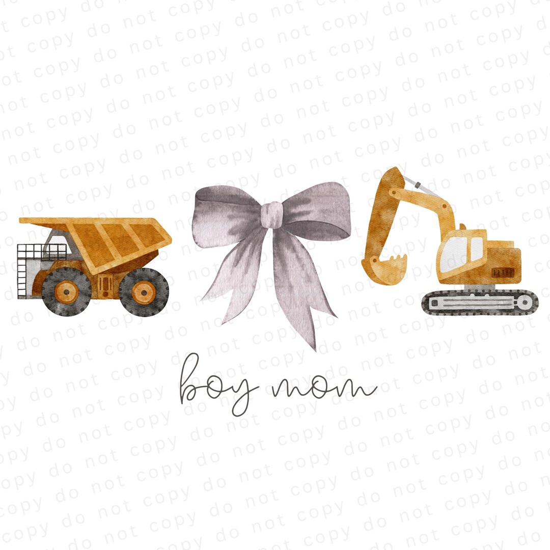 Boy Mom Construction PNG File - Etsy