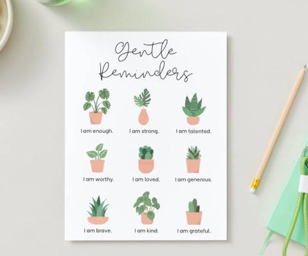 Plant Gentle Reminders - Digital Download - Etsy