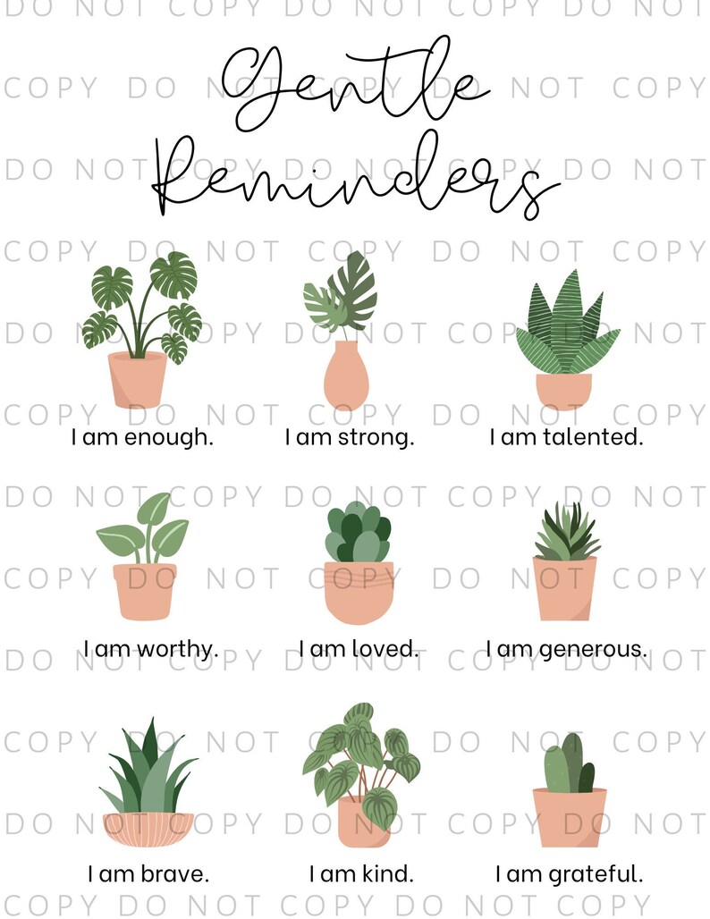 Plant Gentle Reminders - Digital Download - Etsy