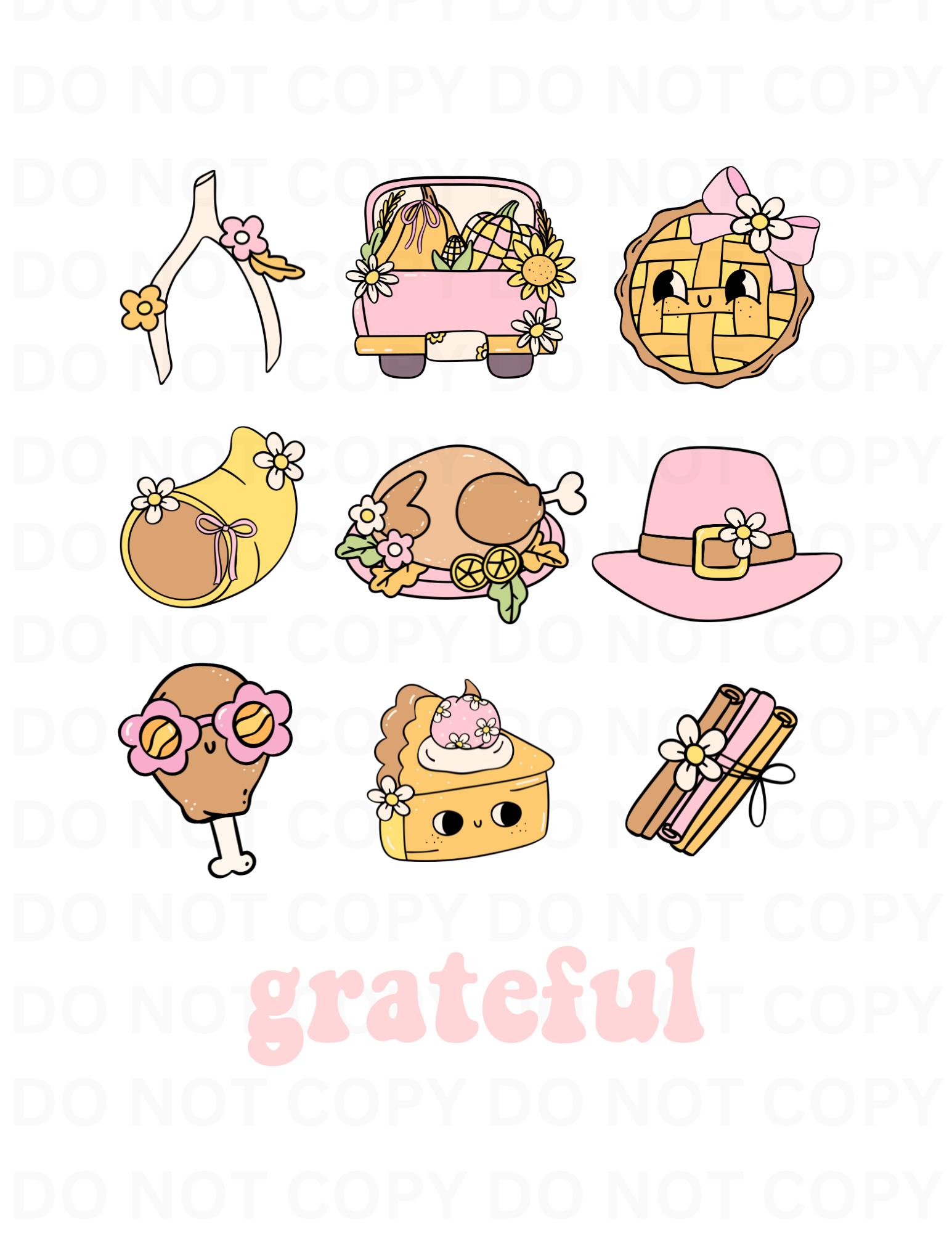 Retro Thanksgiving - PNG File - Etsy