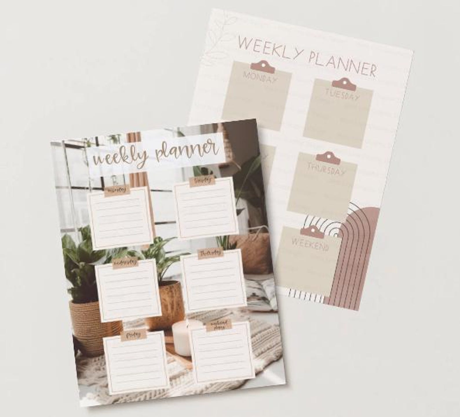 Boho Weekly Planner Printable | Minimalist Organizer (digital Download ...