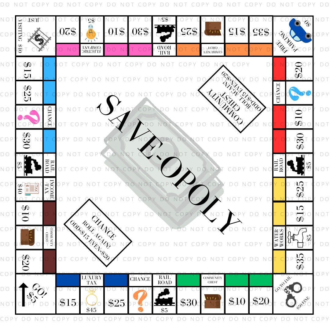 Save-opoly - Fun Money Saving Game - Etsy