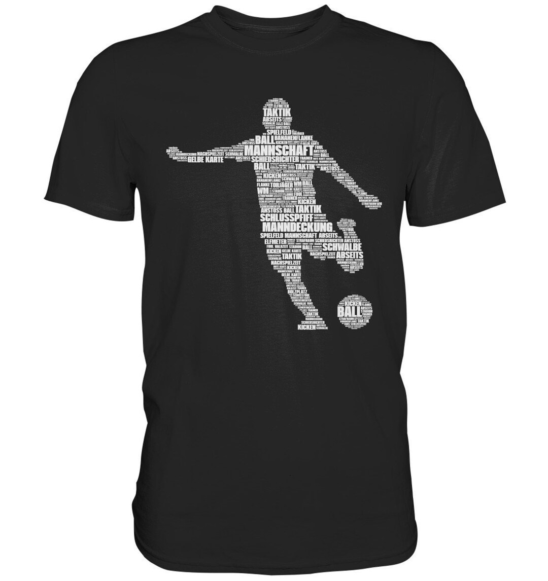 Football Typography Footballer T-shirt Football Player Gift - Premium ...
