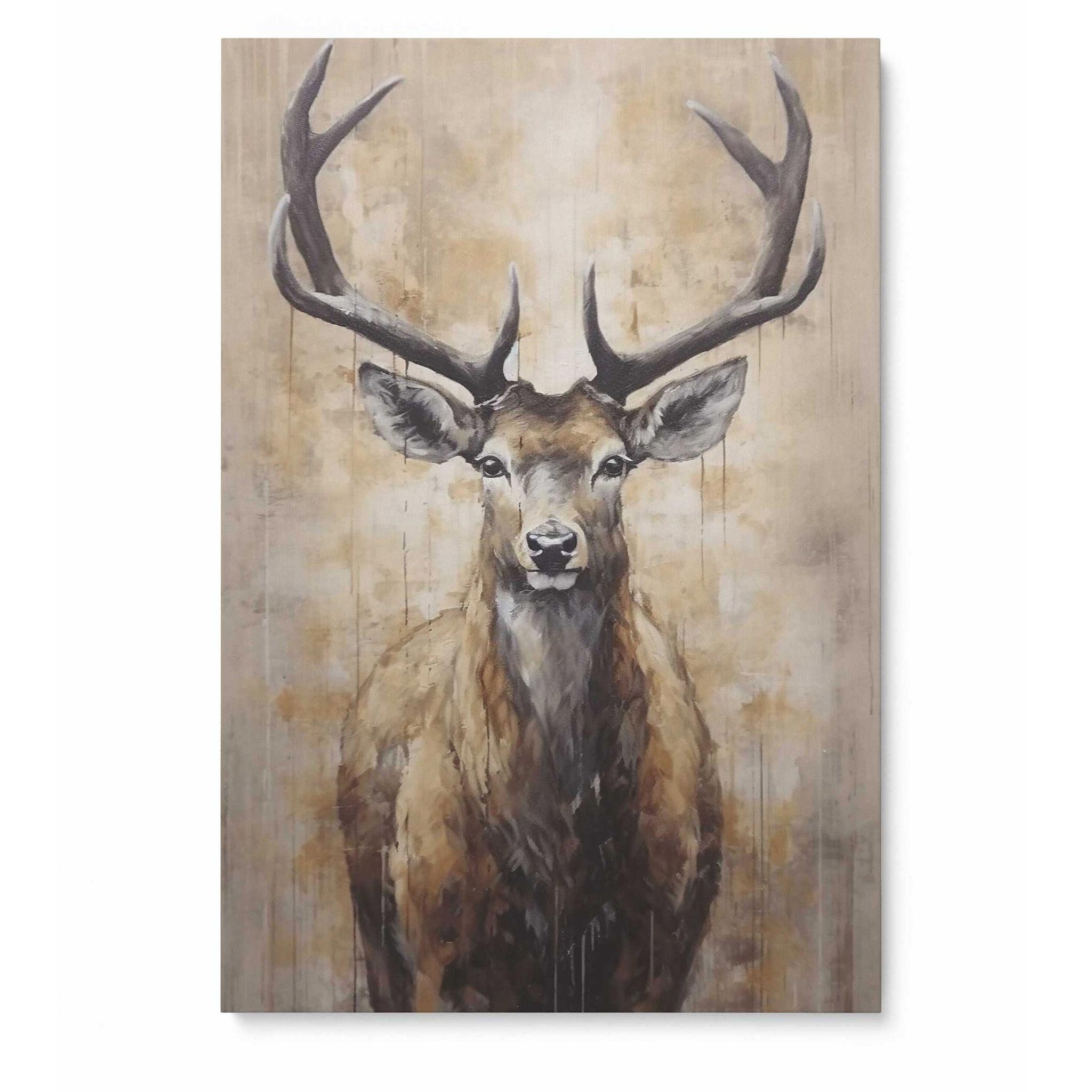 Hirsch Leinwandbild, Wandbild Druck, Abstraktes Wildtier Deer, Leinwand ...