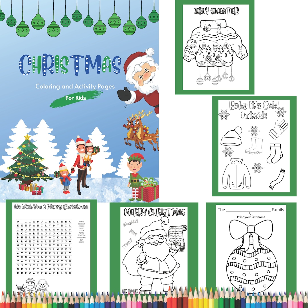Christmas Coloring and Activity Pages, Kids Coloring and Printable ...