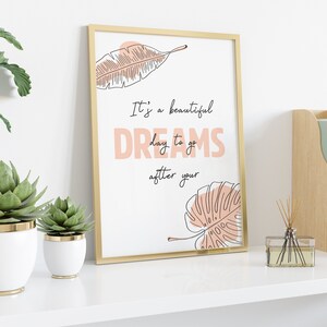 Digital Download Boho Art Quote Poster Inspirational Gift | Etsy