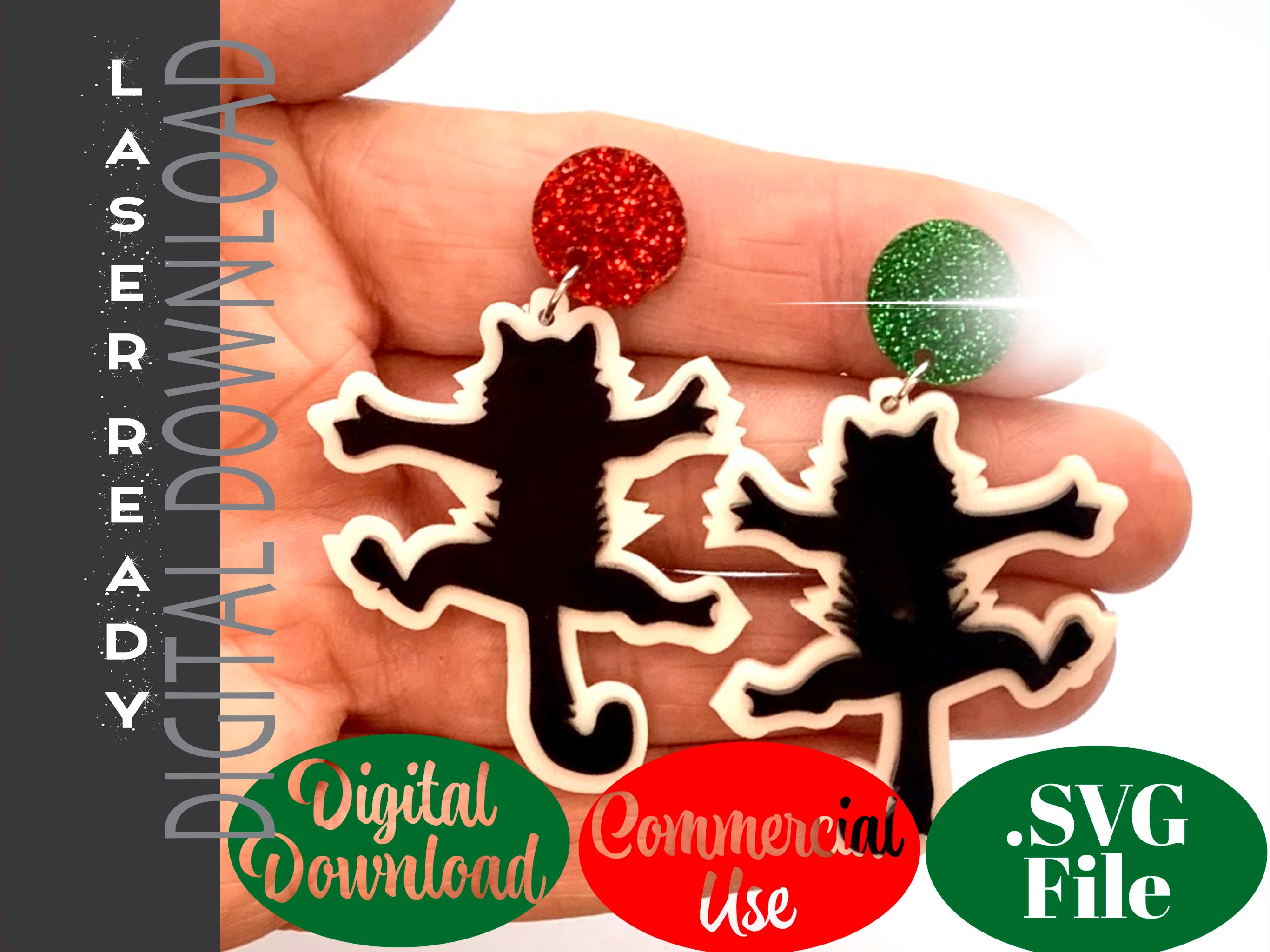 Electrocuted Cat Earrings SVG: Funny Christmas Movie (digital Download ...