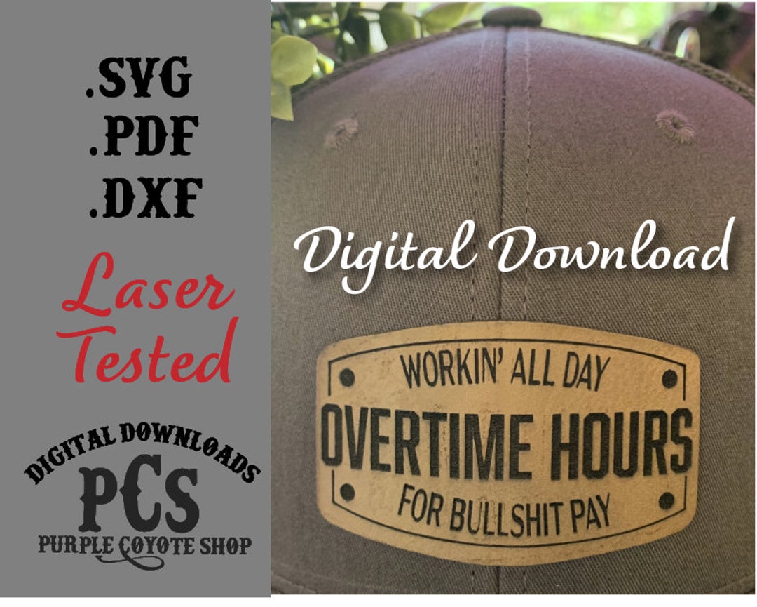 Digital Download- Overtime Pay Hat Patch File, Oliver Anthony Hat Patch ...