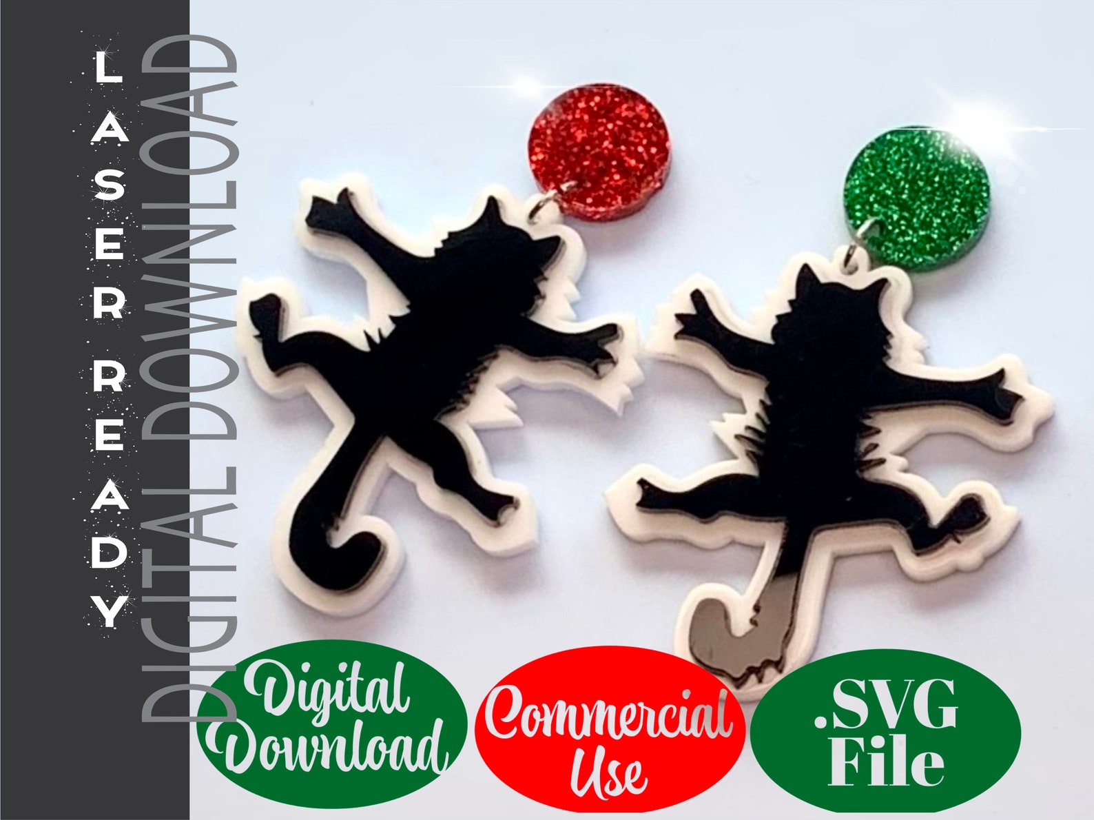 Electrocuted Cat Earrings SVG: Funny Christmas Movie (digital Download ...