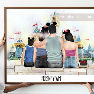 Custom Disney Family Print | Custom Disney Family Portrait | Disney ...