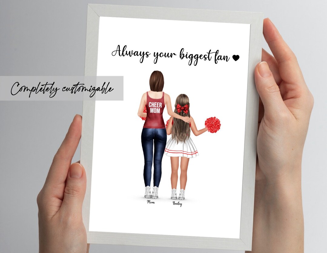 Custom Cheerleader Print, Gift for Cheer Mom, Gift for Mom, Cheerleader ...