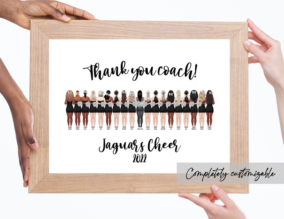 Custom Giftcustom Cheerleader Print, Gift for Cheer Coach, Gift for ...
