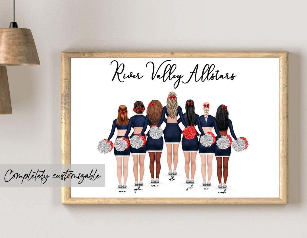 Custom Giftcustom Cheerleader Print, Gift for Cheer Coach, Gift for ...