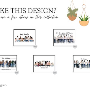 Custom Family Portrait Personalized Family Print Custom Gift for Family ...