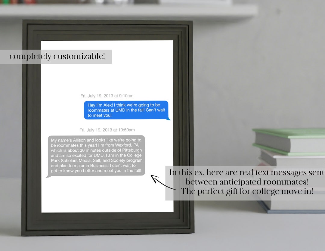 Custom Text Message Gift Text Messages Design Custom Boyfriend Gift ...