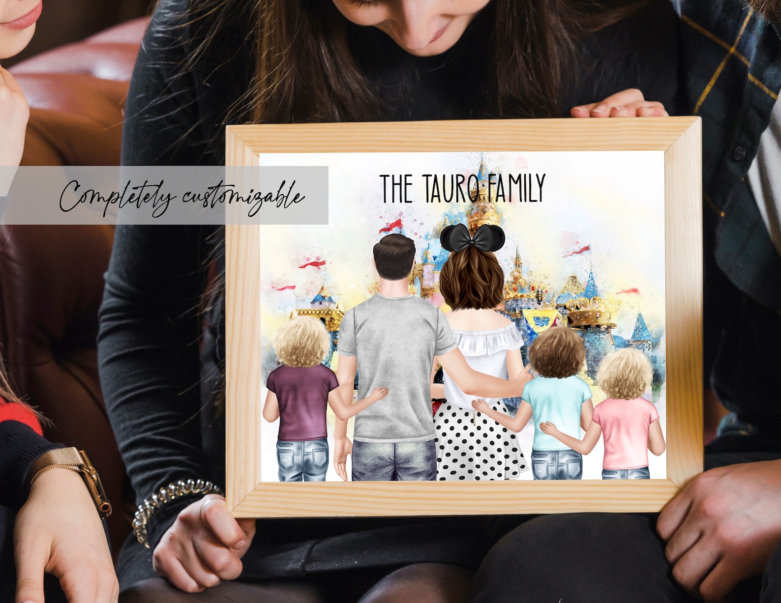Custom Disney Family Print Custom Disney Family Portrait Disney Gift ...