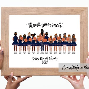 Custom Gift, Custom Cheerleader Print, Gift for Cheer Coach, Gift for ...