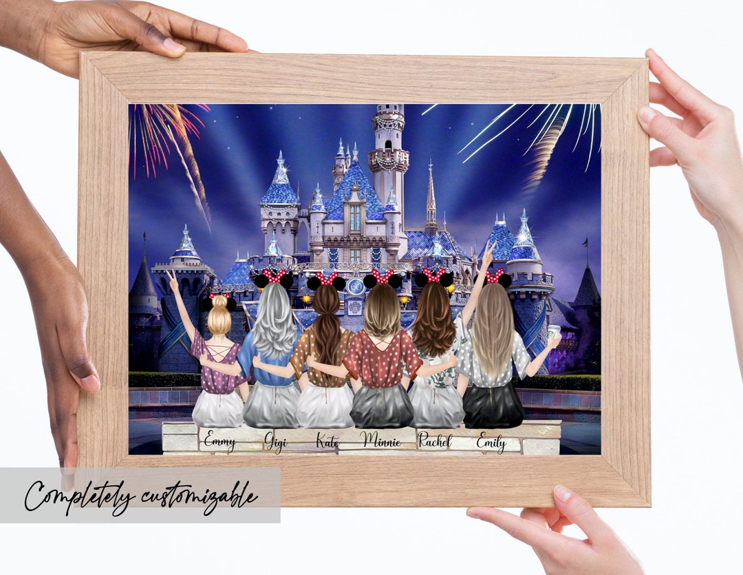 Custom Disney Friend Print Custom Disney Friend Portrait Disney Gift ...