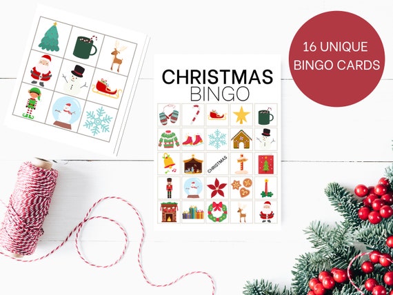 Christmas Bingo Cards Holiday Bingo Winter Bingo Game | Etsy