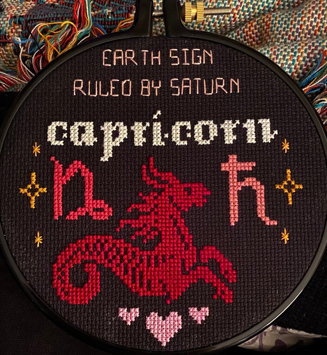 Capricorn Zodiac Cross Stitch Pattern - Etsy