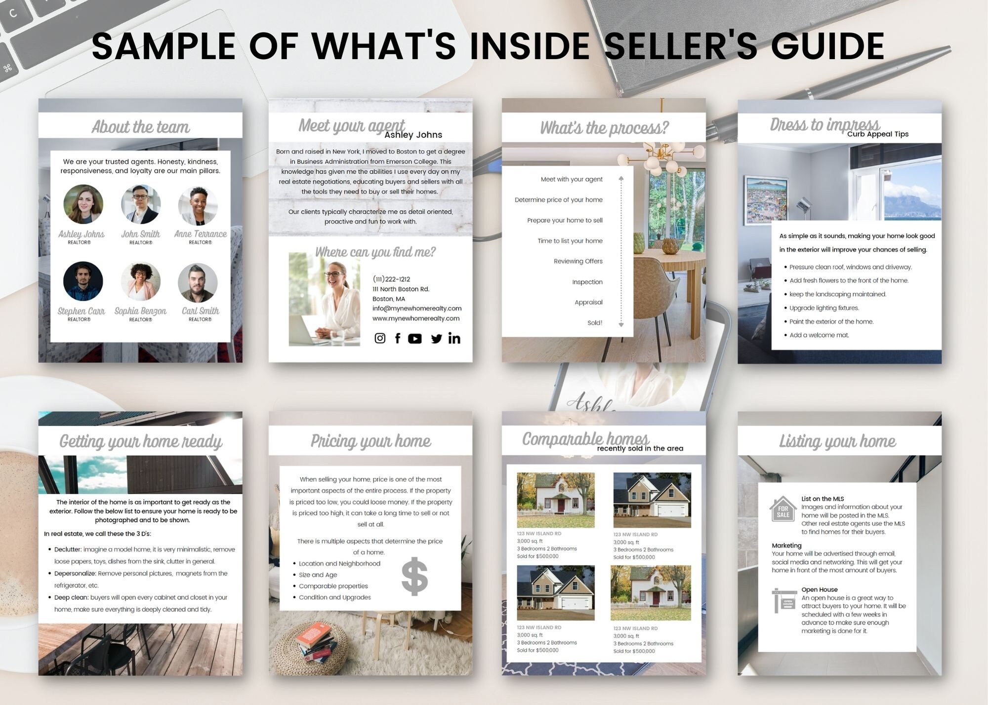 Seller Guide and Buyer Guide Real Estate Bundle, Customizable Canva ...