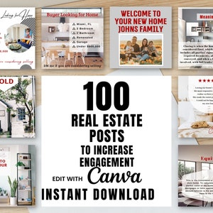 100 Red and Black Real Estate Social Media Posts, Instagram Real Estate ...