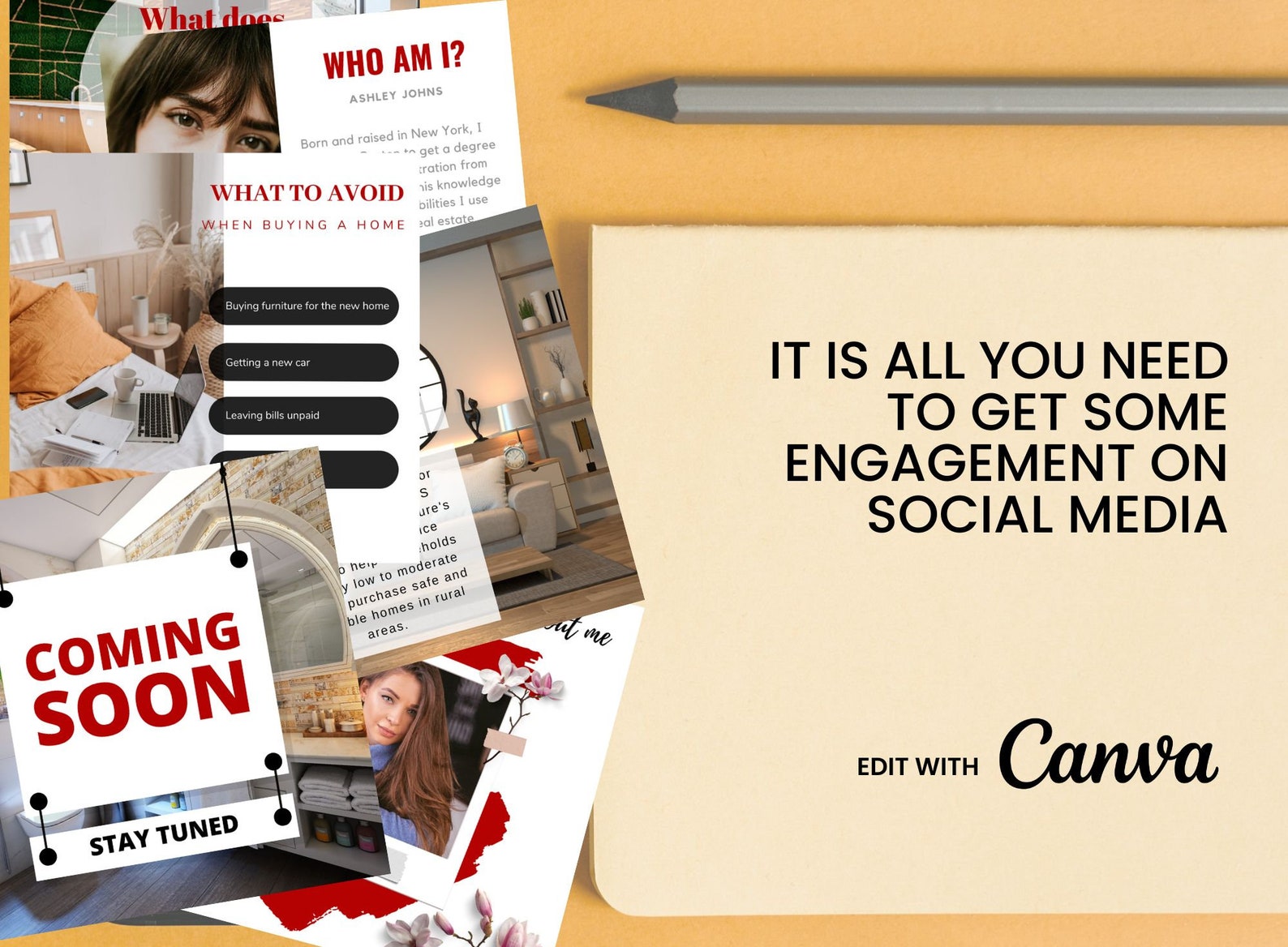 100 Red and Black Real Estate Social Media Posts, Instagram Real Estate ...