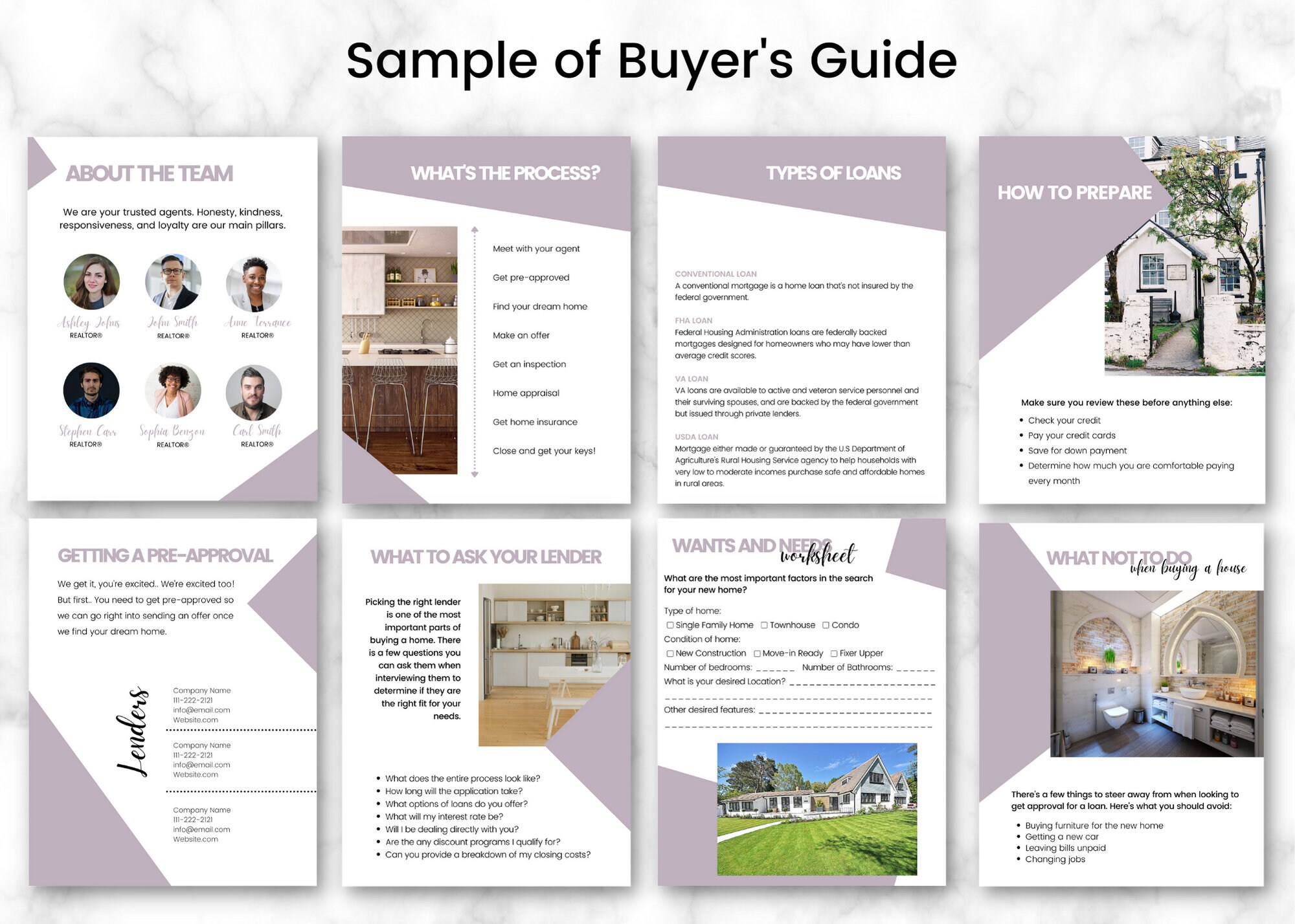 Clean Seller Guide and Buyer Guide Real Estate Bundle, Customizable ...