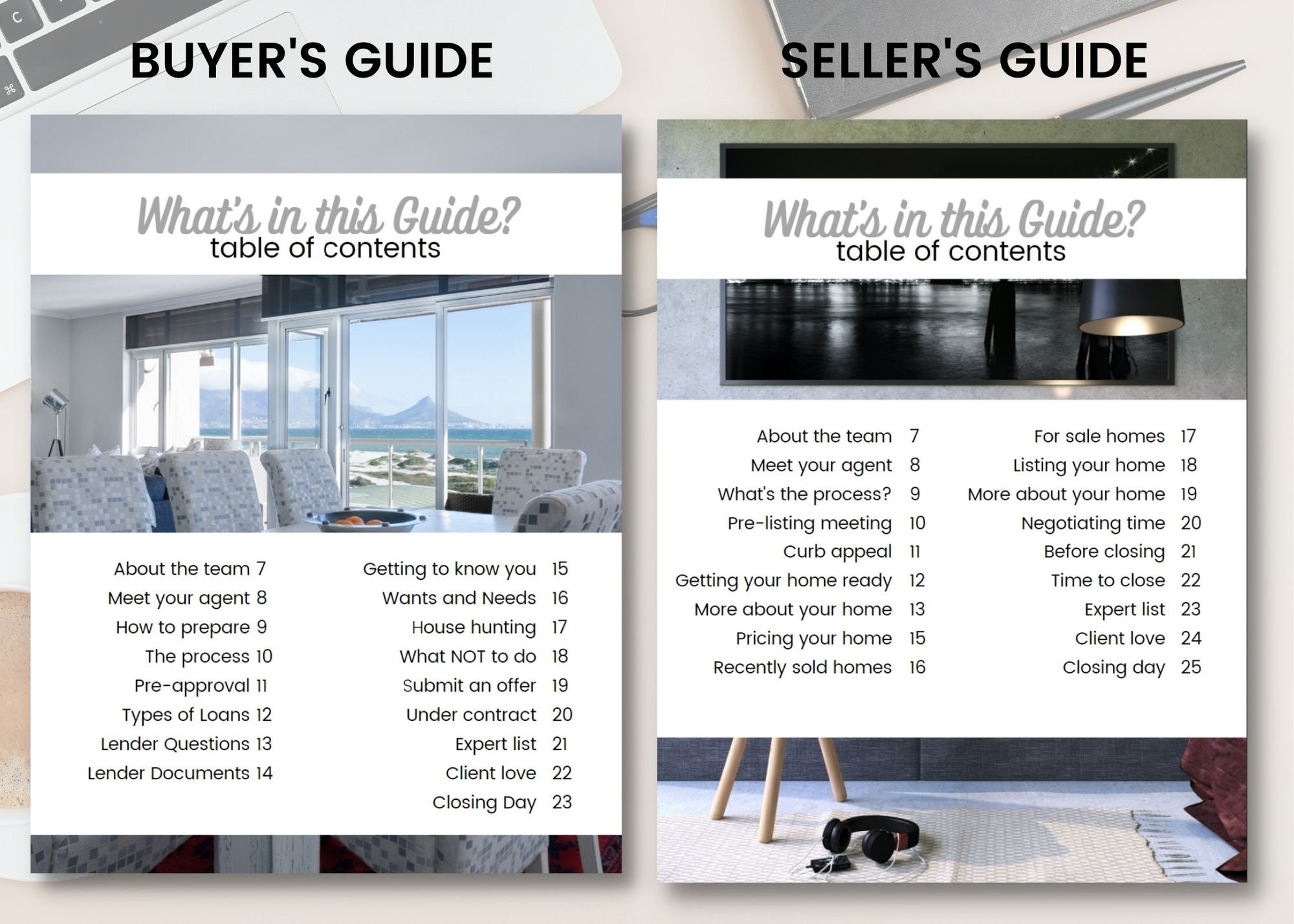 Seller Guide and Buyer Guide Real Estate Bundle, Customizable Canva ...