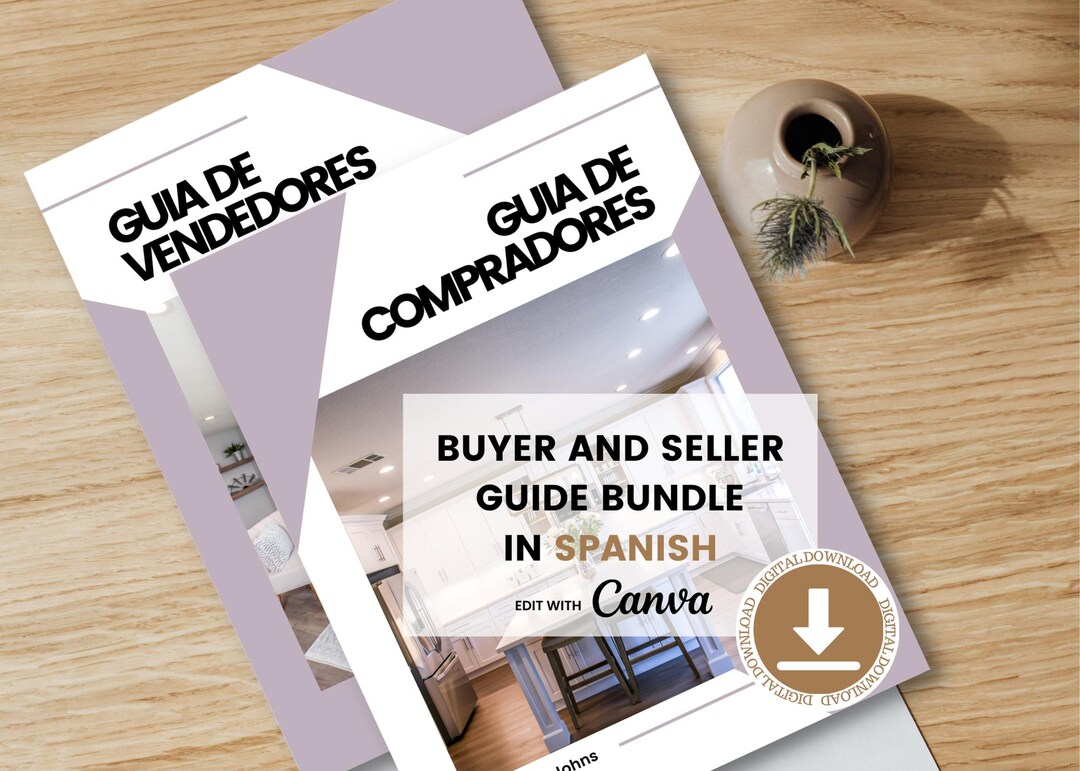 Spanish Real Estate Templates Bundle | Buyer & Seller Guide Canva Kit ...
