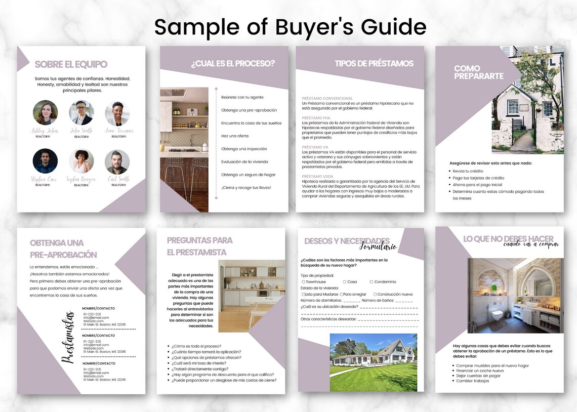 SPANISH Seller Guide and Buyer Guide Real Estate Bundle - Etsy