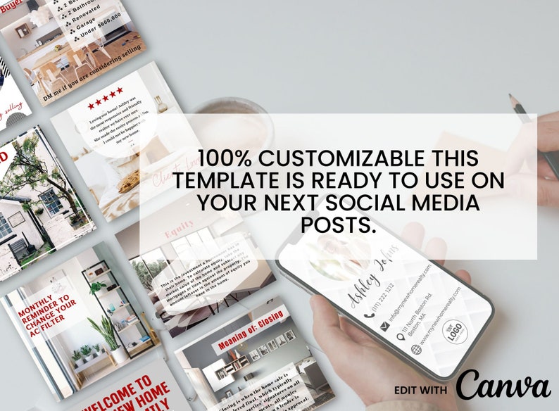 100 Red and Black Real Estate Social Media Posts, Instagram Real Estate ...