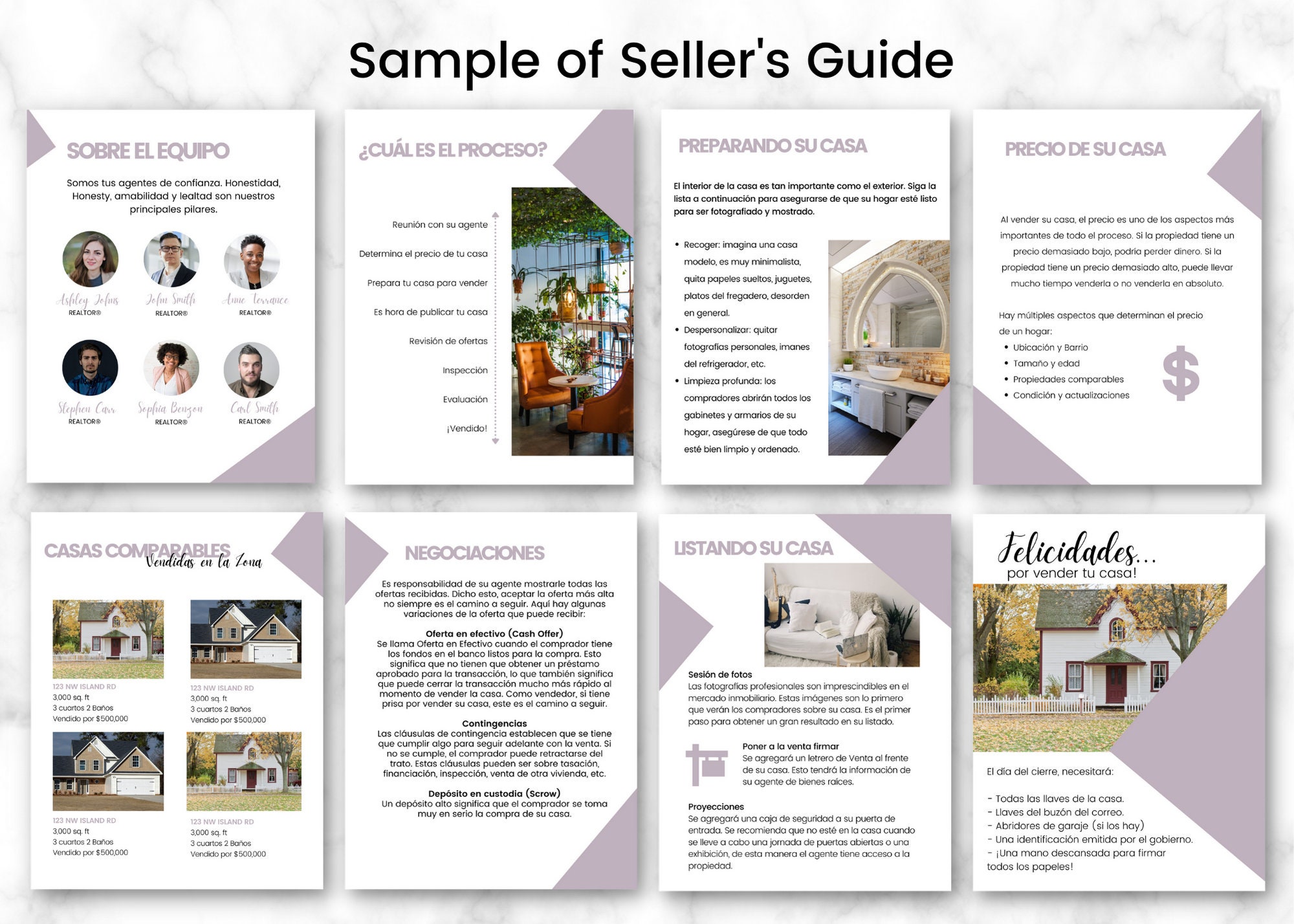 SPANISH Seller Guide and Buyer Guide Real Estate Bundle, Customizable ...