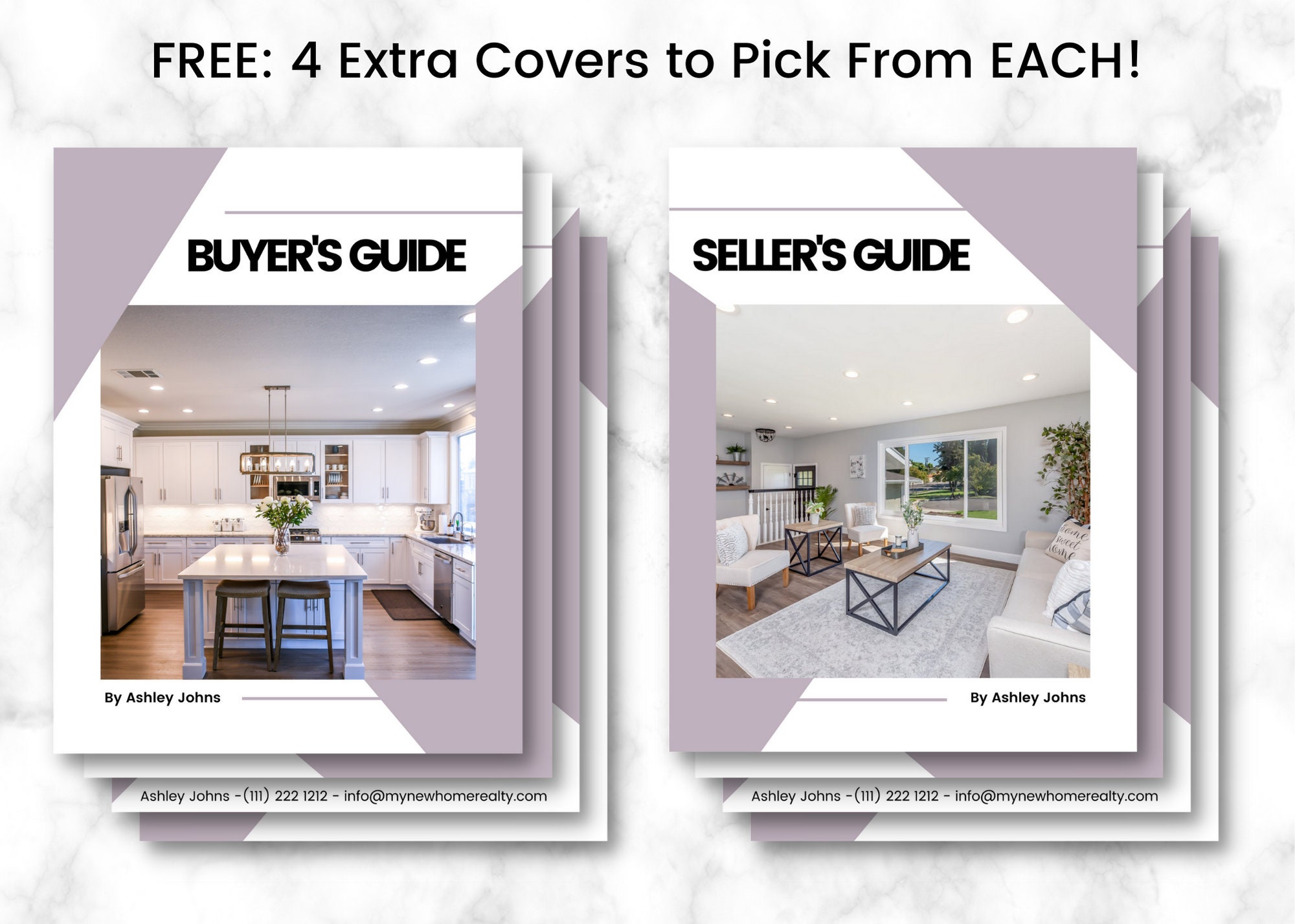 Clean Seller Guide and Buyer Guide Real Estate Bundle, Customizable ...
