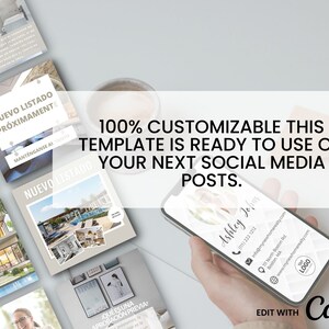 Spanish Real Estate Social Media Posts: Canva Template (100 Posts) - Etsy