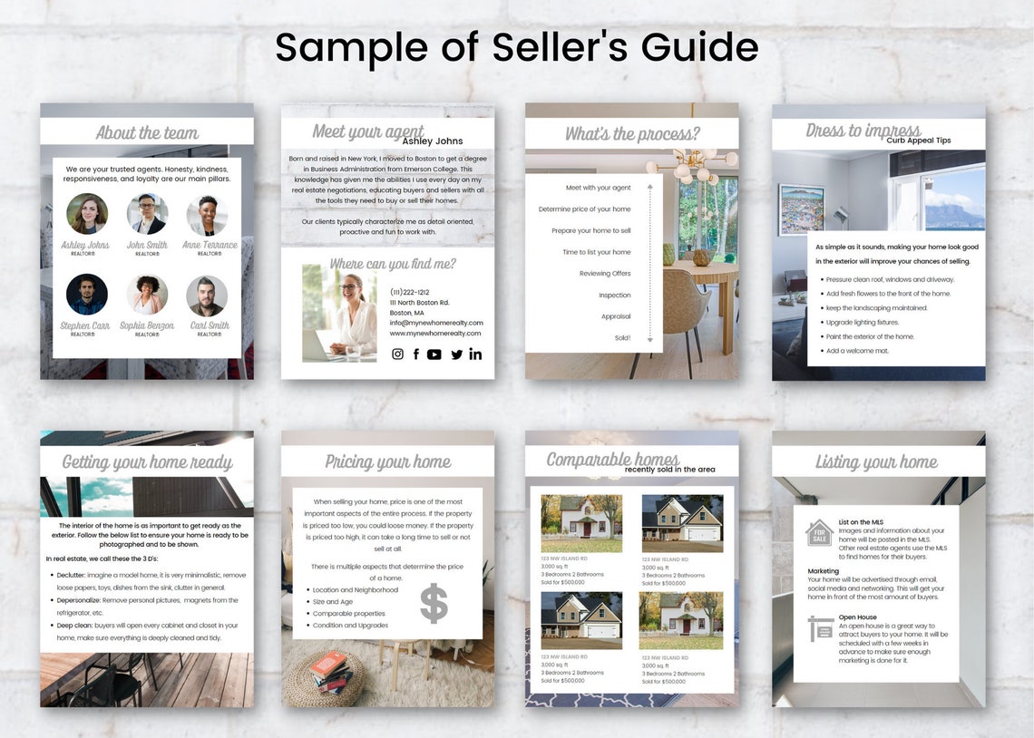Seller Guide and Buyer Guide Real Estate Bundle Customizable | Etsy
