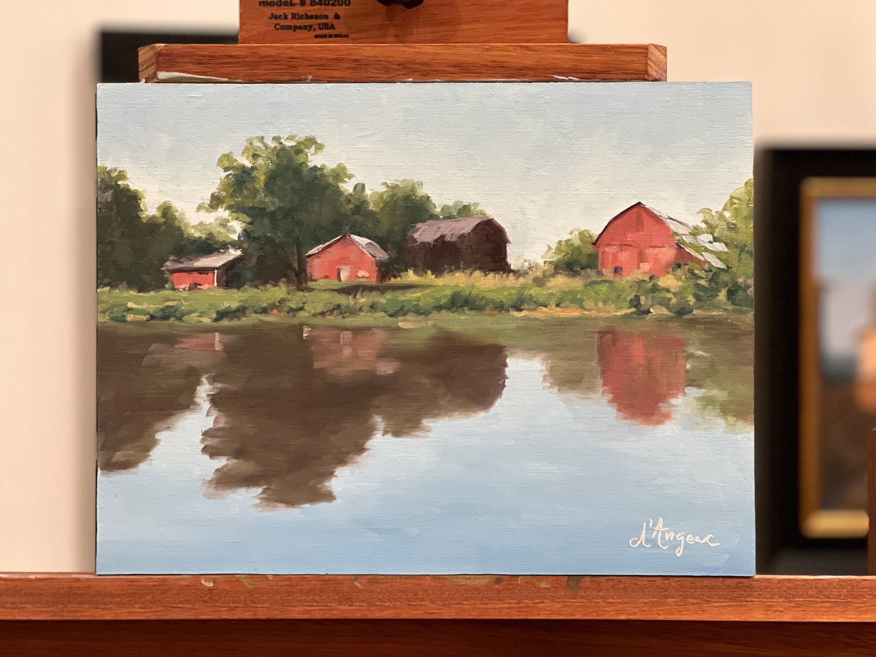 Wisconsin, Original 9x12 Landscape Painting, Oil Painting, River, Lake ...