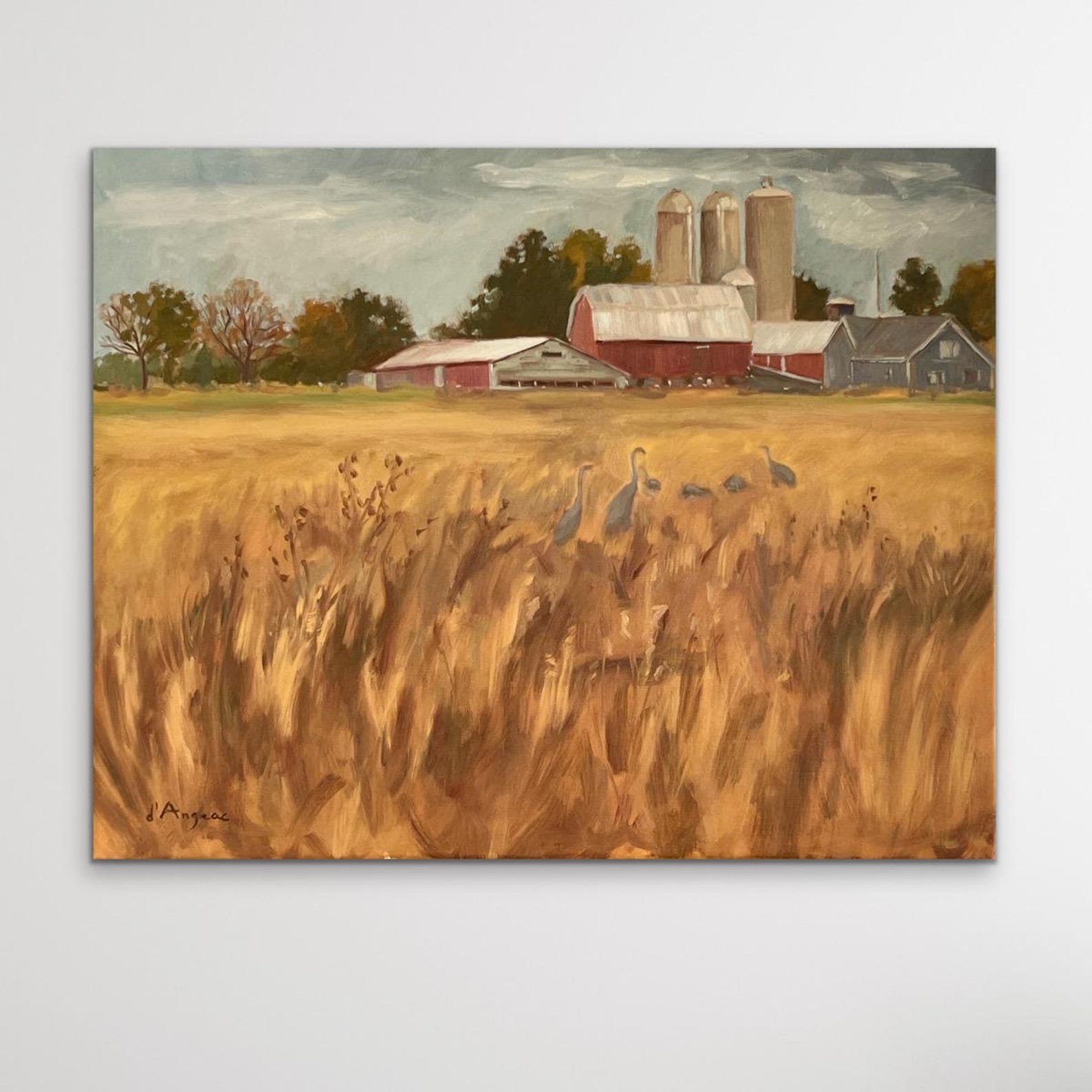 Wisconsin Farm, Original Oil Painting, Dangeacpainting, 16x20in, Plein ...