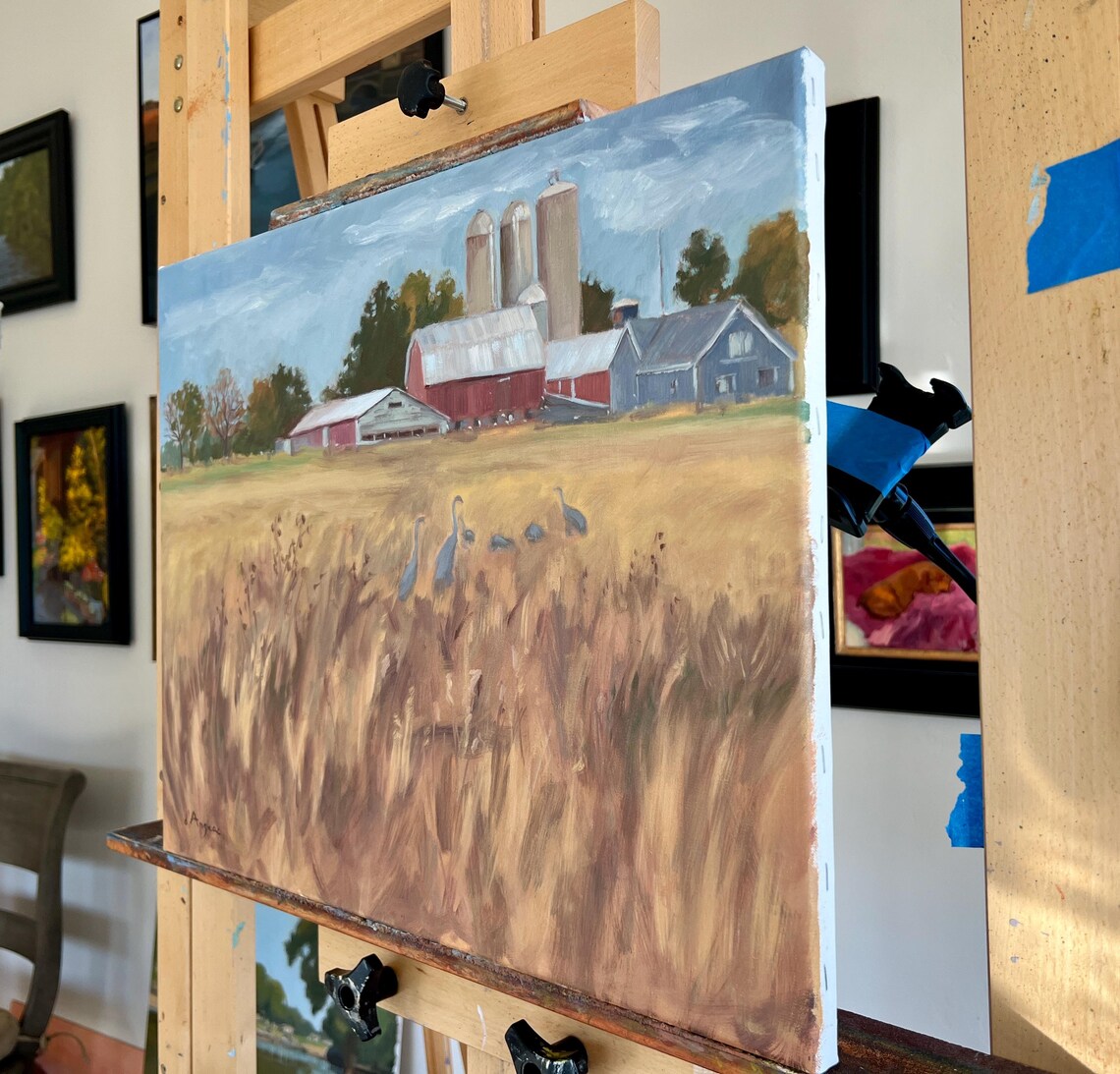 Wisconsin Farm, Original Oil Painting, Dangeacpainting, 16x20in, Plein ...